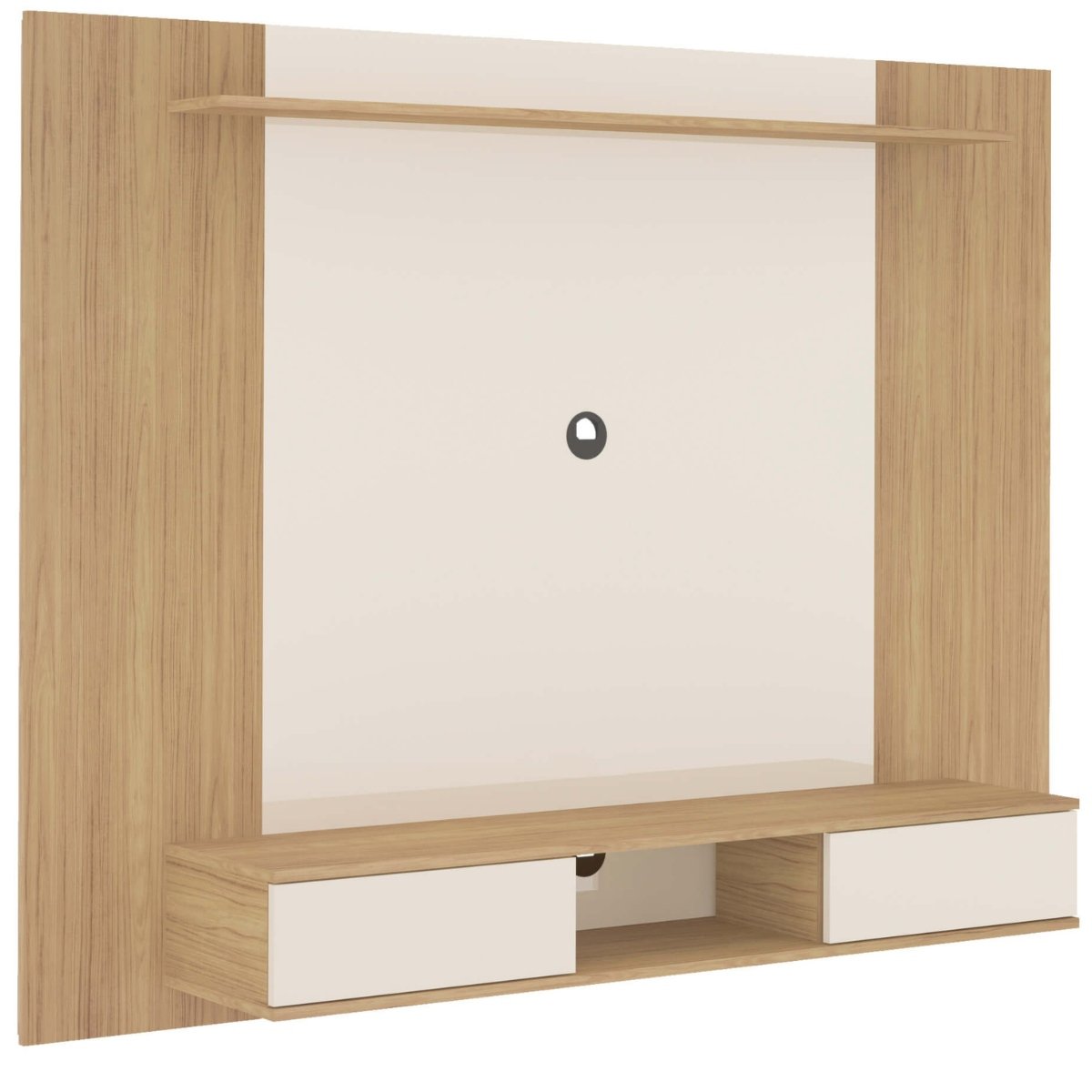 Painel Nevada Tv 75 com Prateleira e 2 Portas - Carvalho | Off White