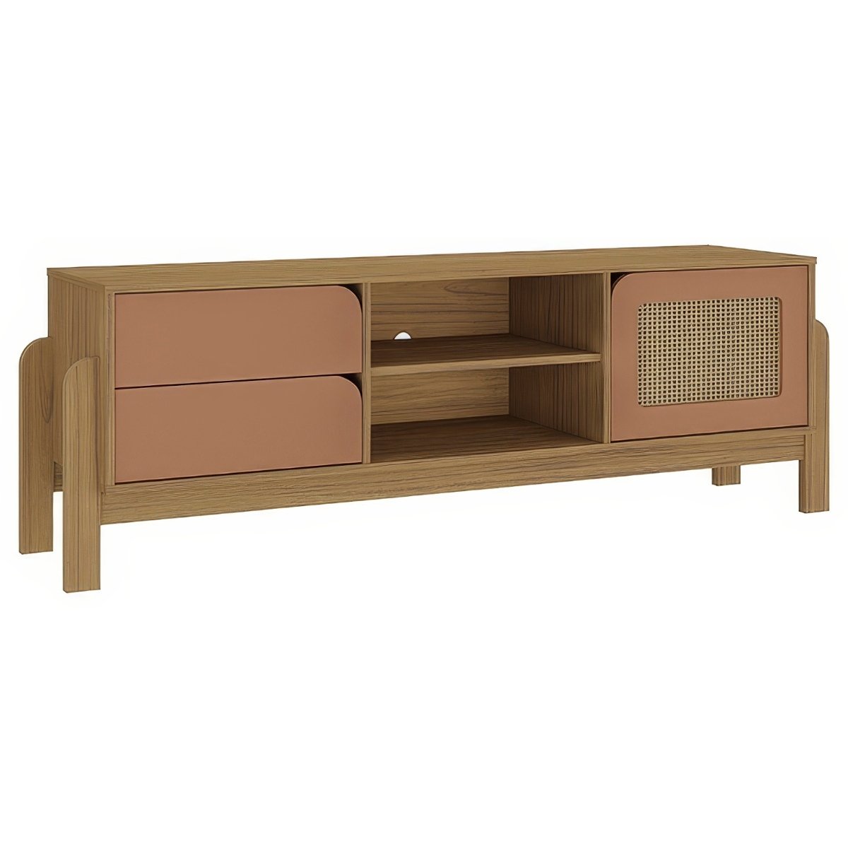 Rack para Sala de Tv 65" Nature - Carvalho/Terracota