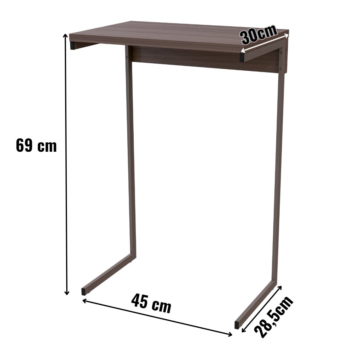 Mesa Lateral de Apoio para Notebook Delin - Corazzi/Fendi