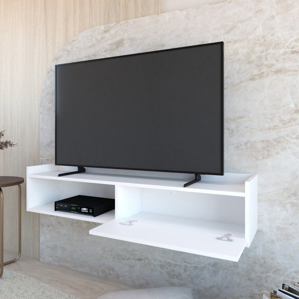 Rack Suspenso para TV 50 Polegadas Atena - Branco