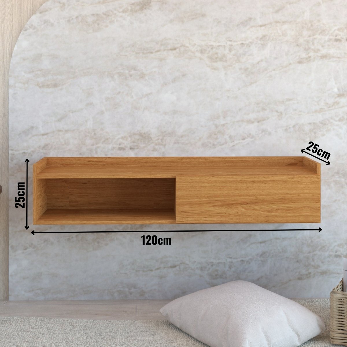 Rack Suspenso para TV 50 Polegadas Atena - Freijó