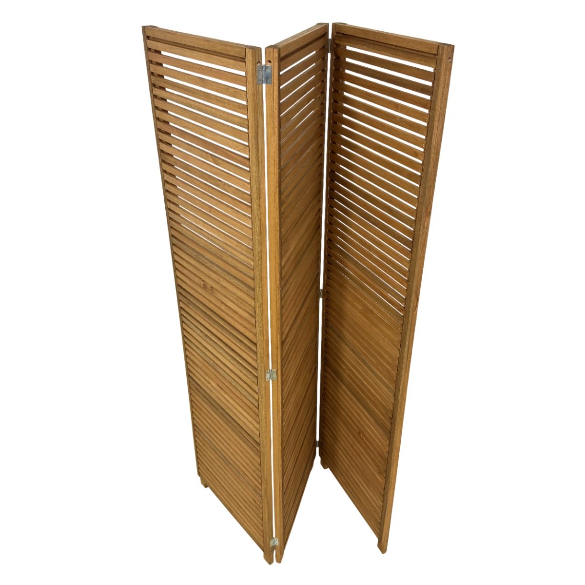 Biombo Decorativo de Madeira 3 Folhas Ripado Sanfonado - Maju - Madeiral